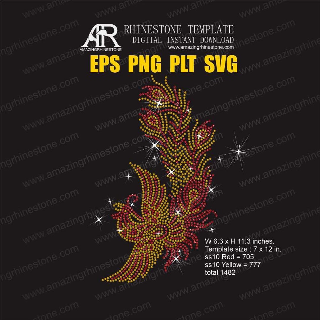 Chinese Phoenix Rhinestone Template, Instant Download Cut Files. Svg - Etsy