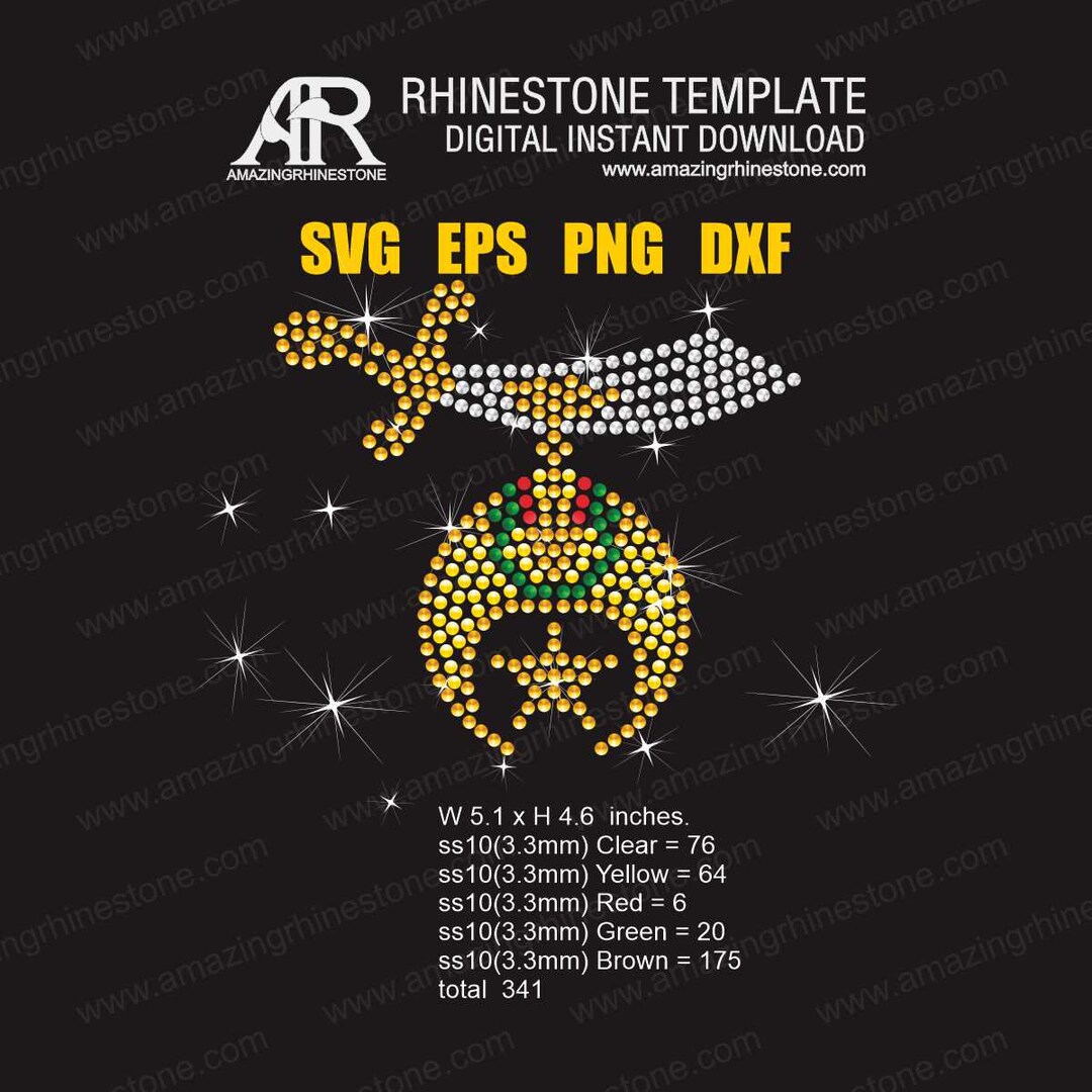 SCIMITAR Rhinestone Template Digital Instant Download, Cut File Svg ...