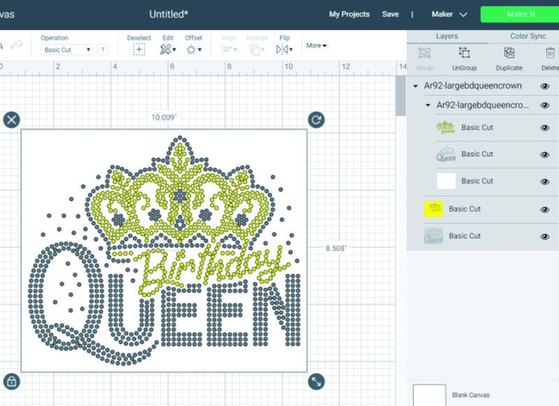 Crown Birthday Queen Rhinestone , Instant Download File SVG PNG EPS - Etsy