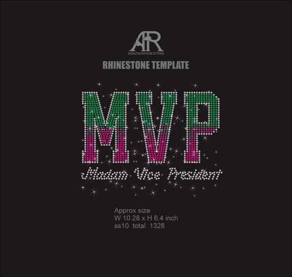 MVP madam vice president Rhinestone Template svg eps png plt | Etsy