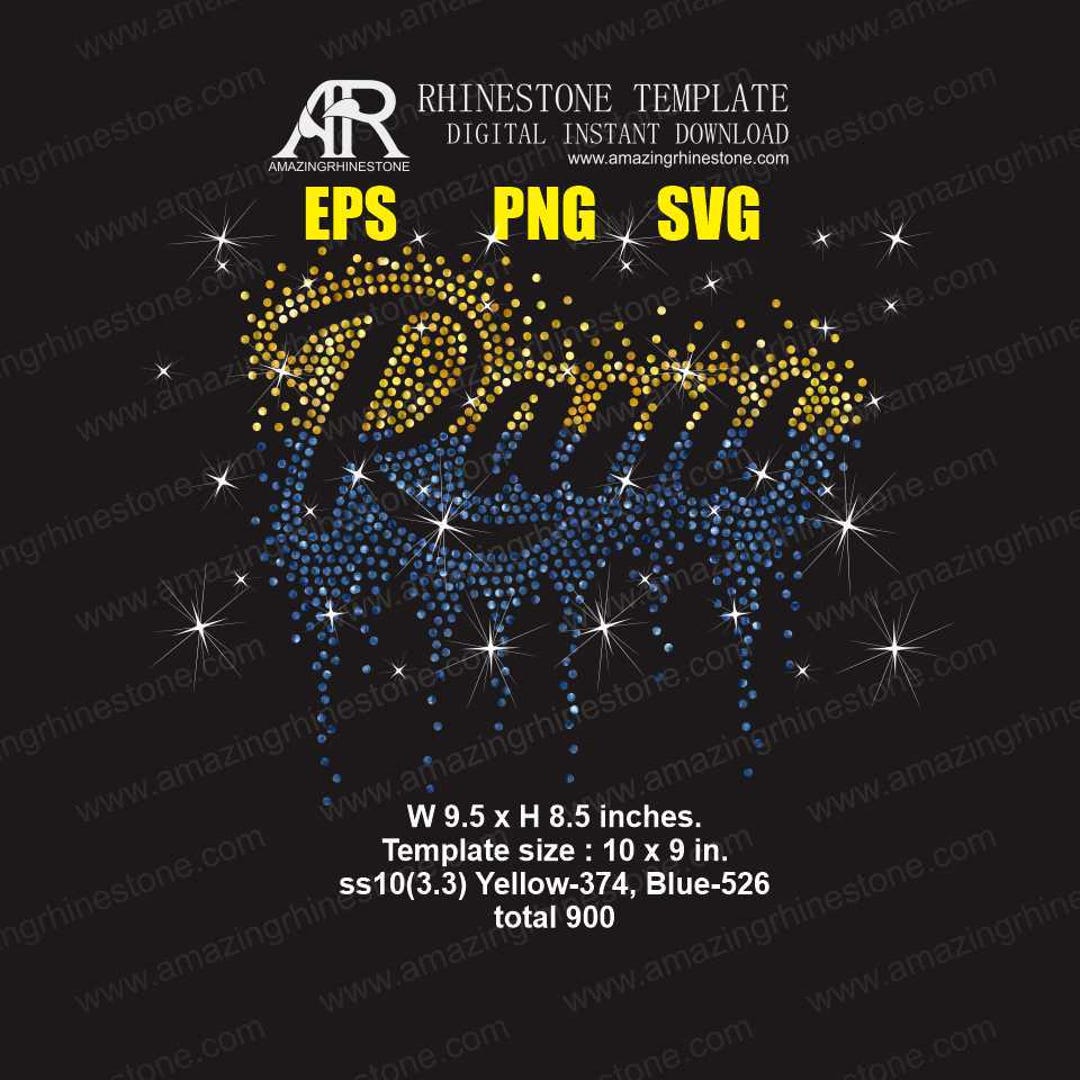 Rams Rhinestone Template Digital Instant Download, Cut File Svg, Eps ...