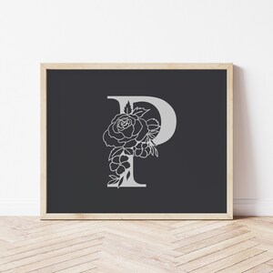 Botanical Font Svg, Floral Letter P Svg, Floral Alphabet P Svg, Initial ...