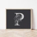 Botanical Font Svg, Floral Letter P Svg, Floral Alphabet P Svg, Initial ...