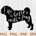 Cute Pug Svg, Pug Svg, Pug Silhouette Svg, Pug, Cricut File, Life is ...