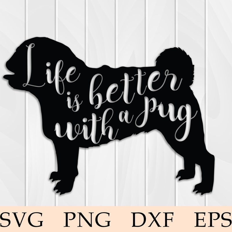 Pug Svg - Etsy