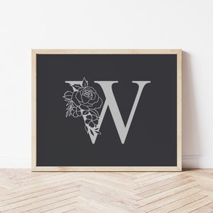 Botanical Font Svg, Floral Letter W Svg, Floral Alphabet W Svg, Initial ...