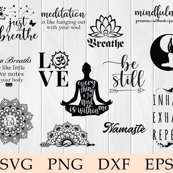Meditation Svg - Etsy