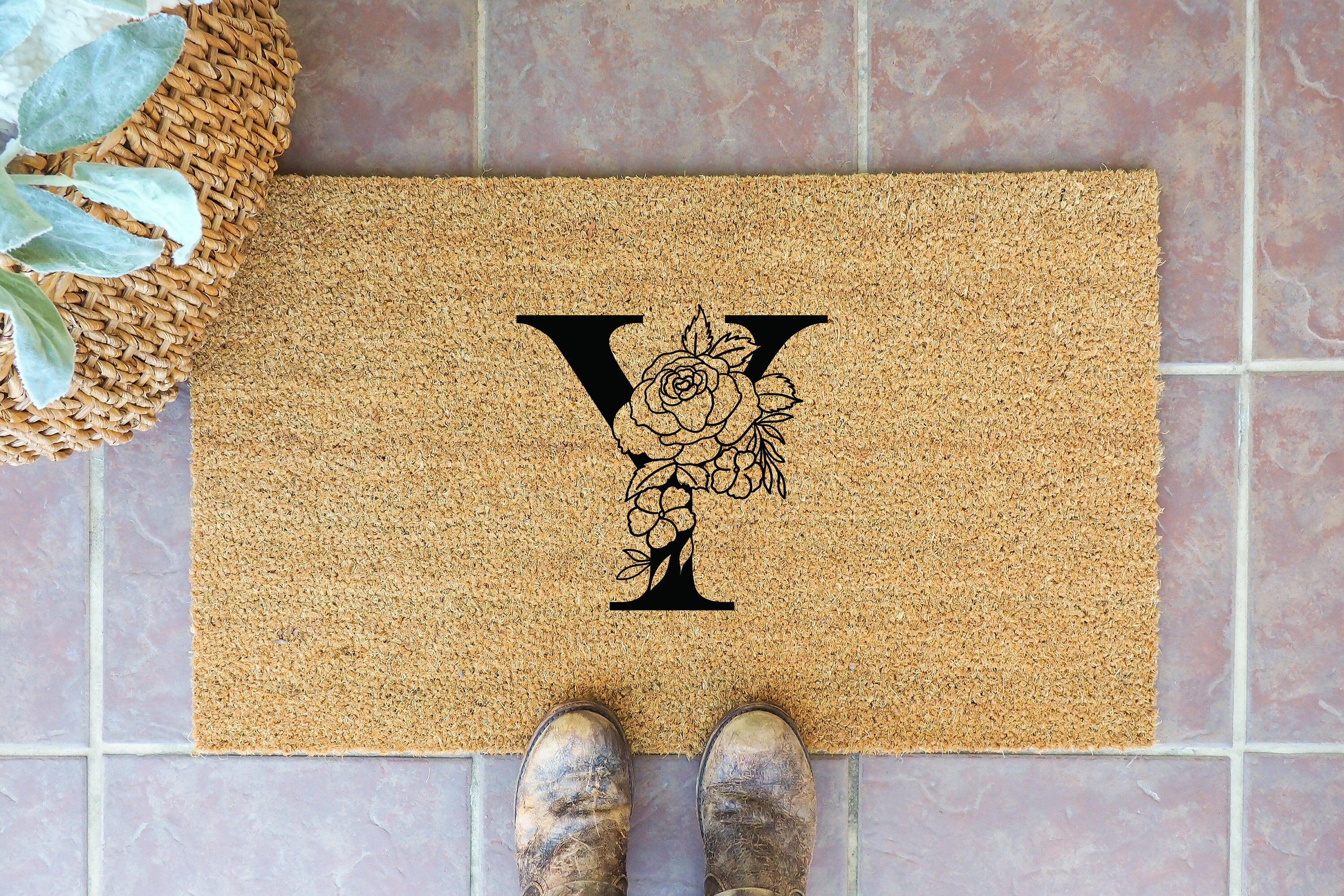 Botanical Alphabet svg Floral Letter Y svg Floral Alphabet Y | Etsy