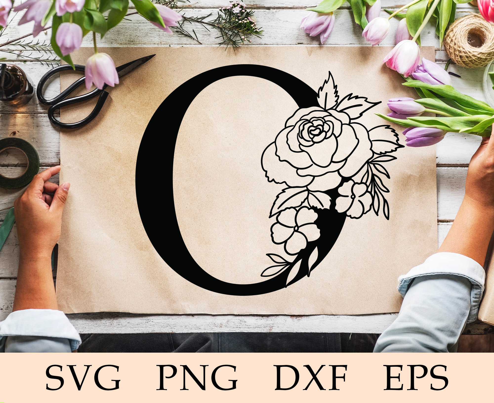 Flower Alphabet svg Floral Letter O svg Floral Alphabet O | Etsy