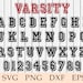 Varsity Font Svg, Block Font Svg, Varsity Alphabet Svg, Vintage Varsity ...