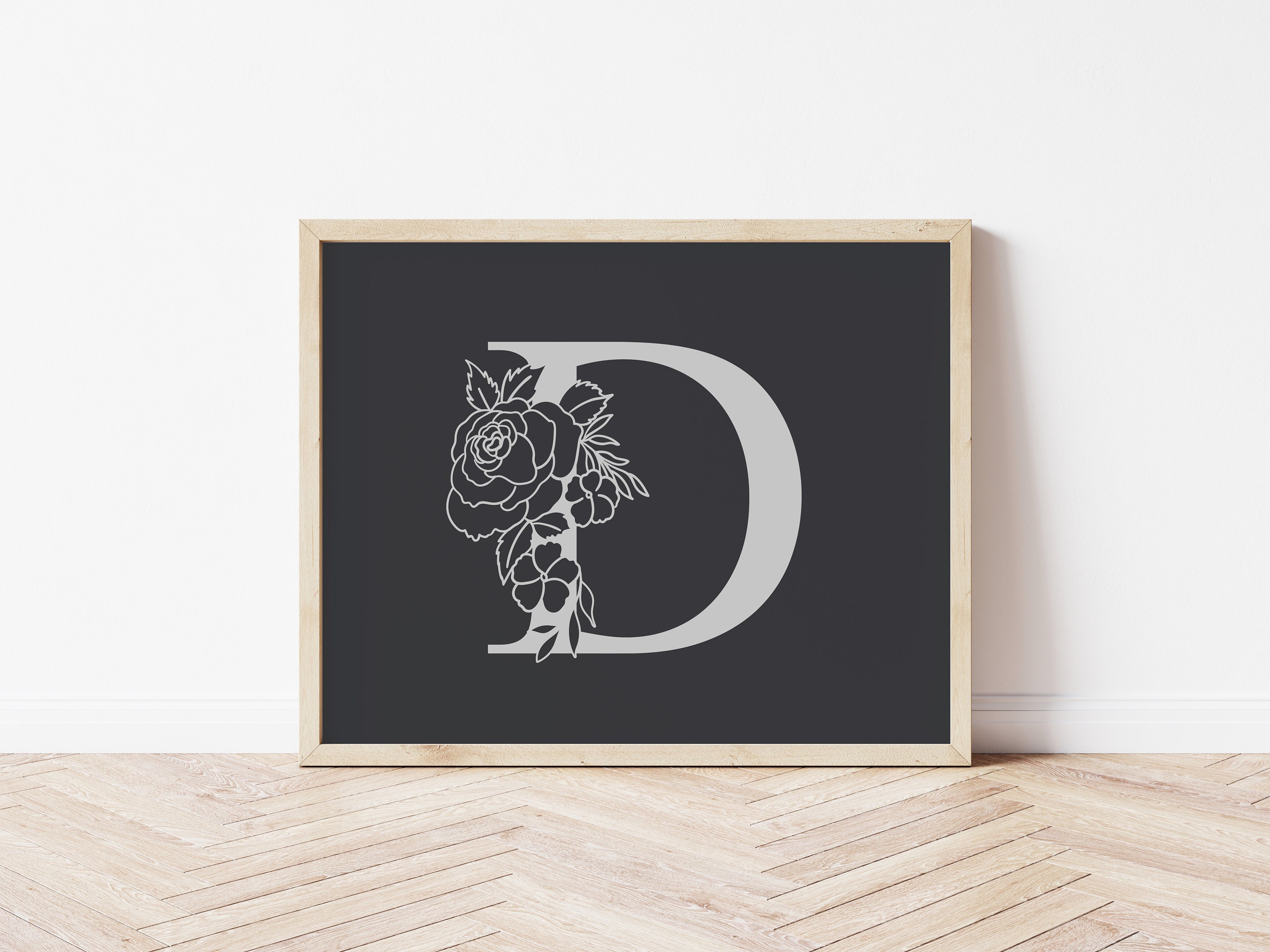 Botanical Alphabet Svg, Floral Letter D Svg, Floral Alphabet D Svg ...