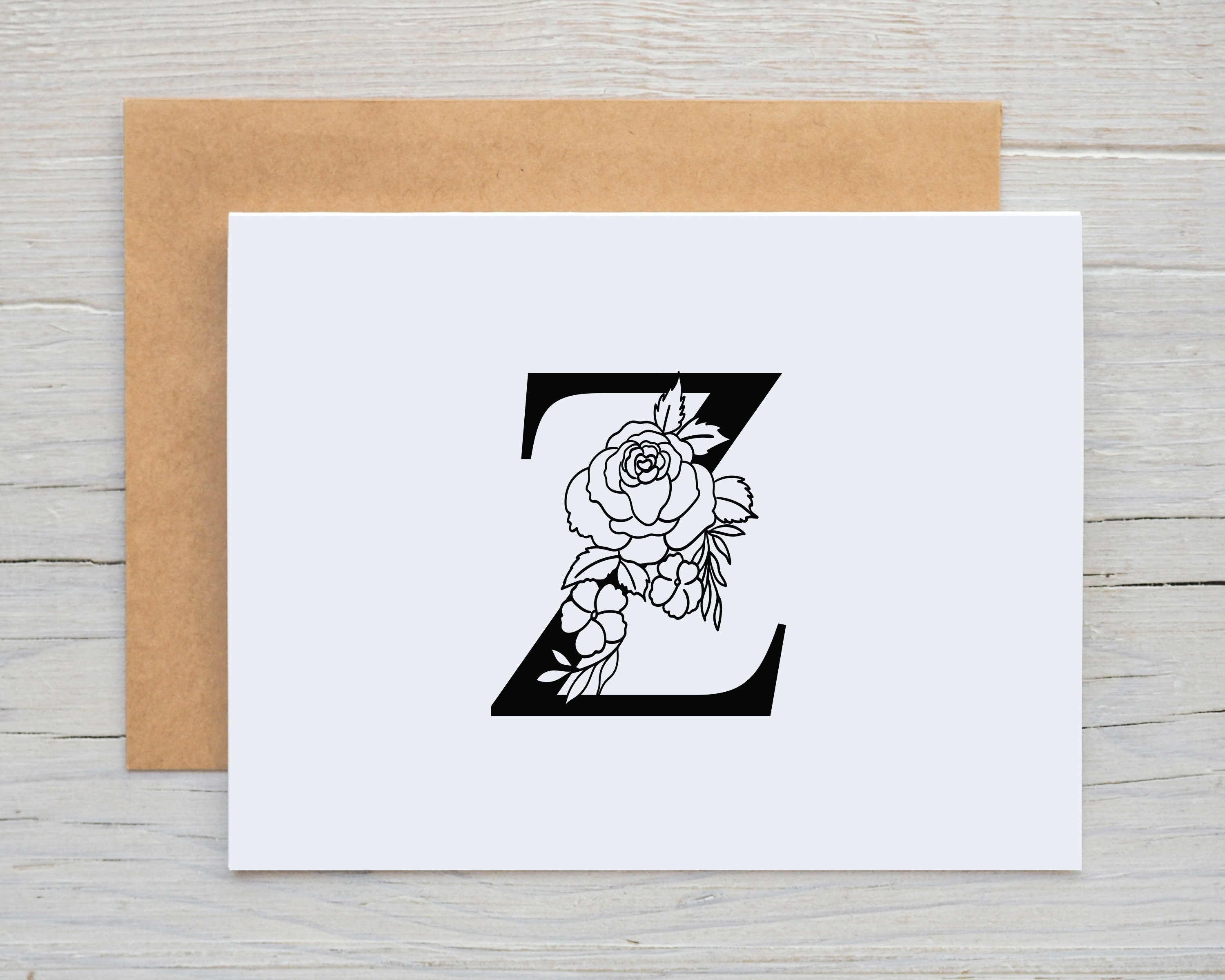 Botanical Letter Svg Floral Letter Z Svg Floral Alphabet Z | Etsy Australia