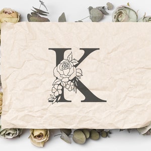 Floral Alphabet Svg, Floral Letter K Svg, Floral Alphabet K Svg ...