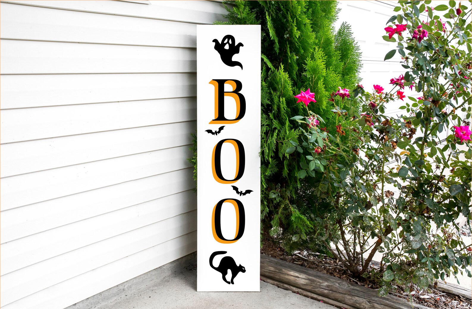 Halloween Porch Sign Svg, Boo Sign Svg, Halloween Vertical Sign Svg ...