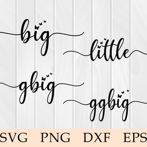 Big Little Svg, Butterfly, Gift, Big Little Shirts,svg, Big Little ...