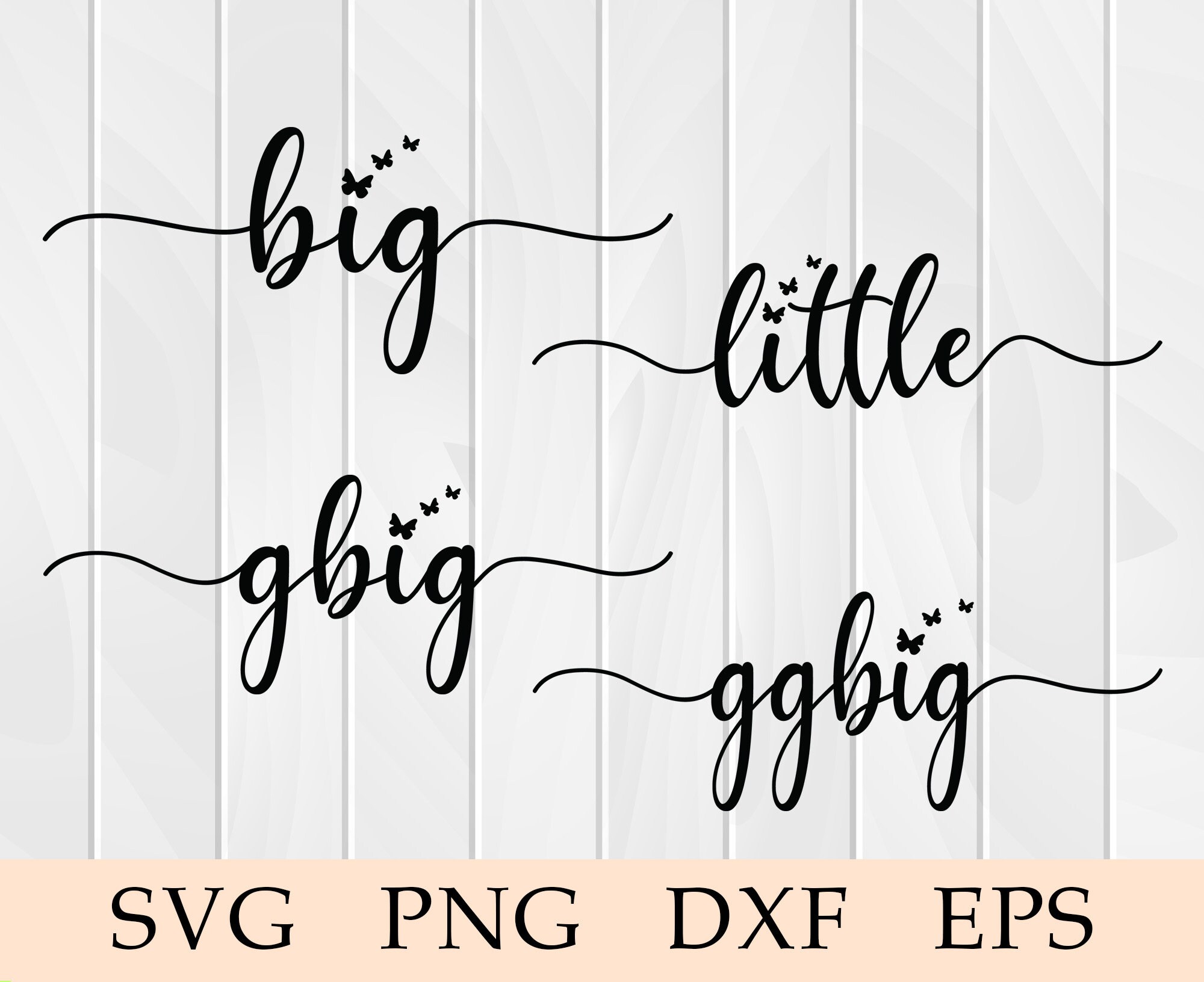 Big Little Svg Butterfly Gift Big Little Shirtssvg Big | Etsy