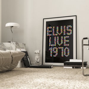 Elvis Font svg, Elvis Presley Font svg, Elvis luces Fuente, 1970 Las ...