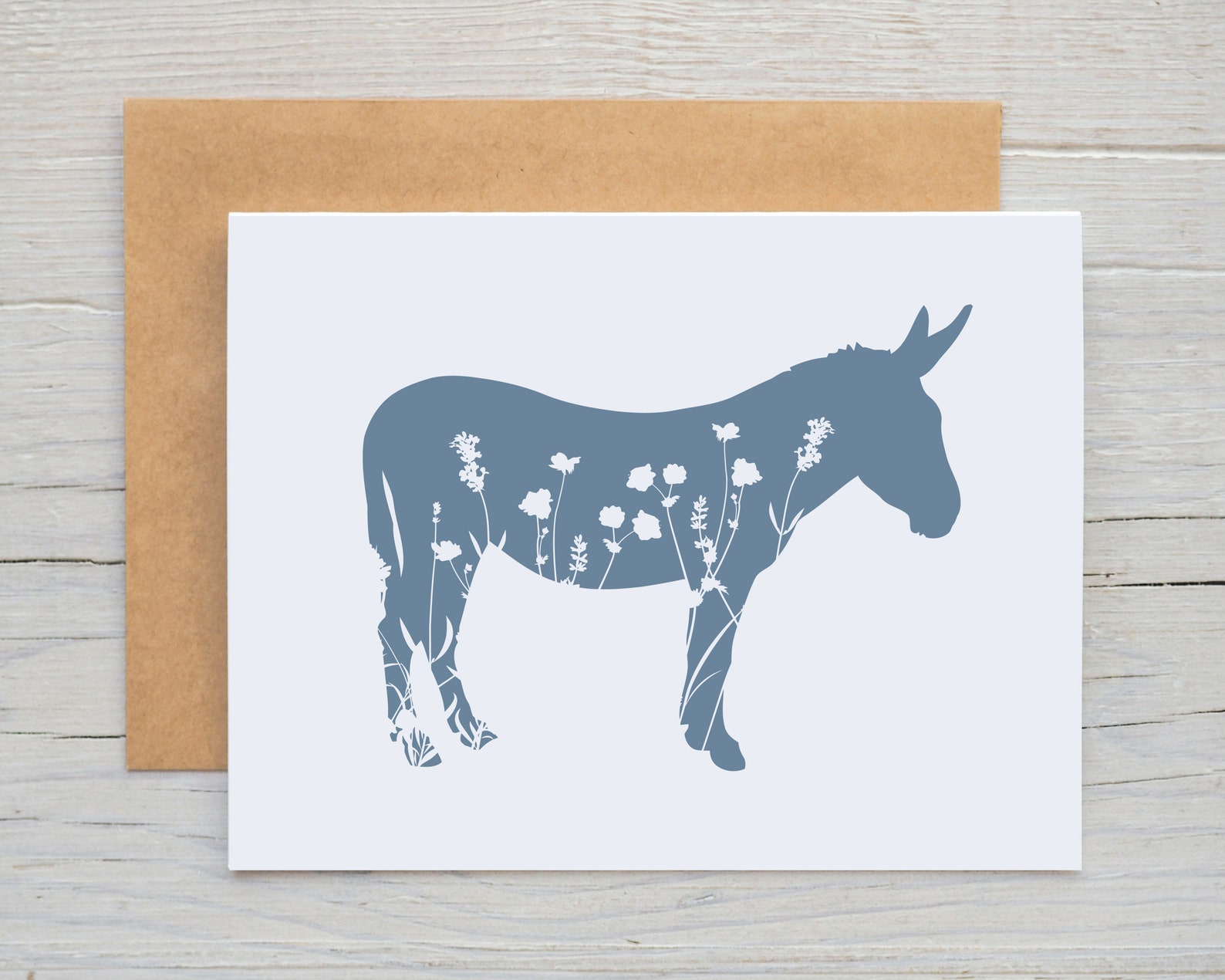 Floral Donkey Silhouette Svg Flower Donkey Svg Donkey Svg | Etsy