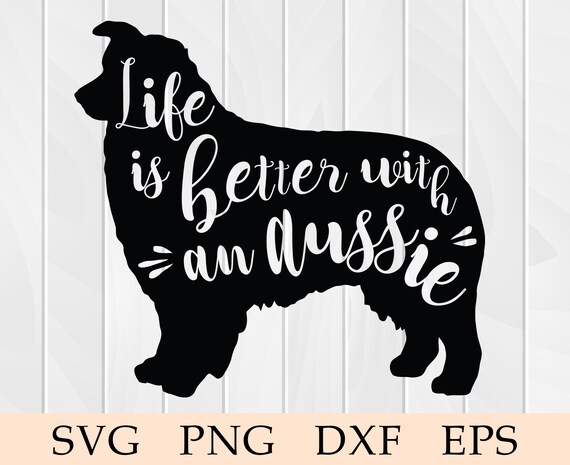 Cute Aussie Svg Australian Shepherd Svg Aussie Silhouette | Etsy