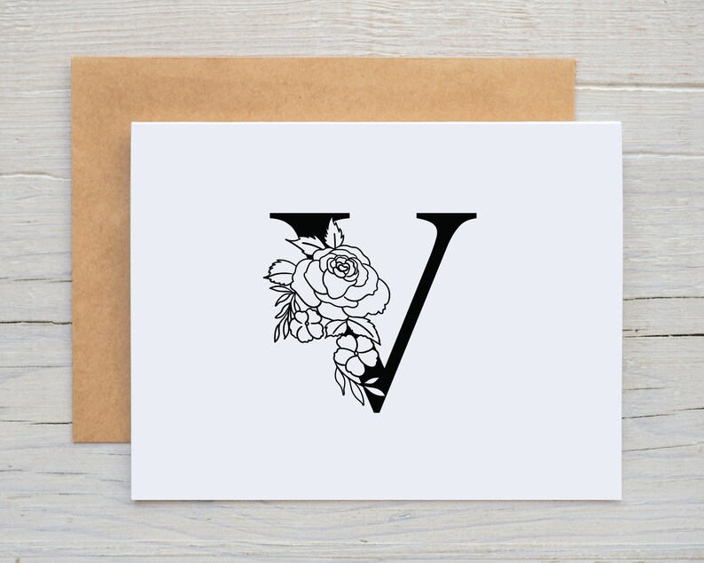 Flower Alphabet Svg Floral Letter V Svg Floral Alphabet V - Etsy