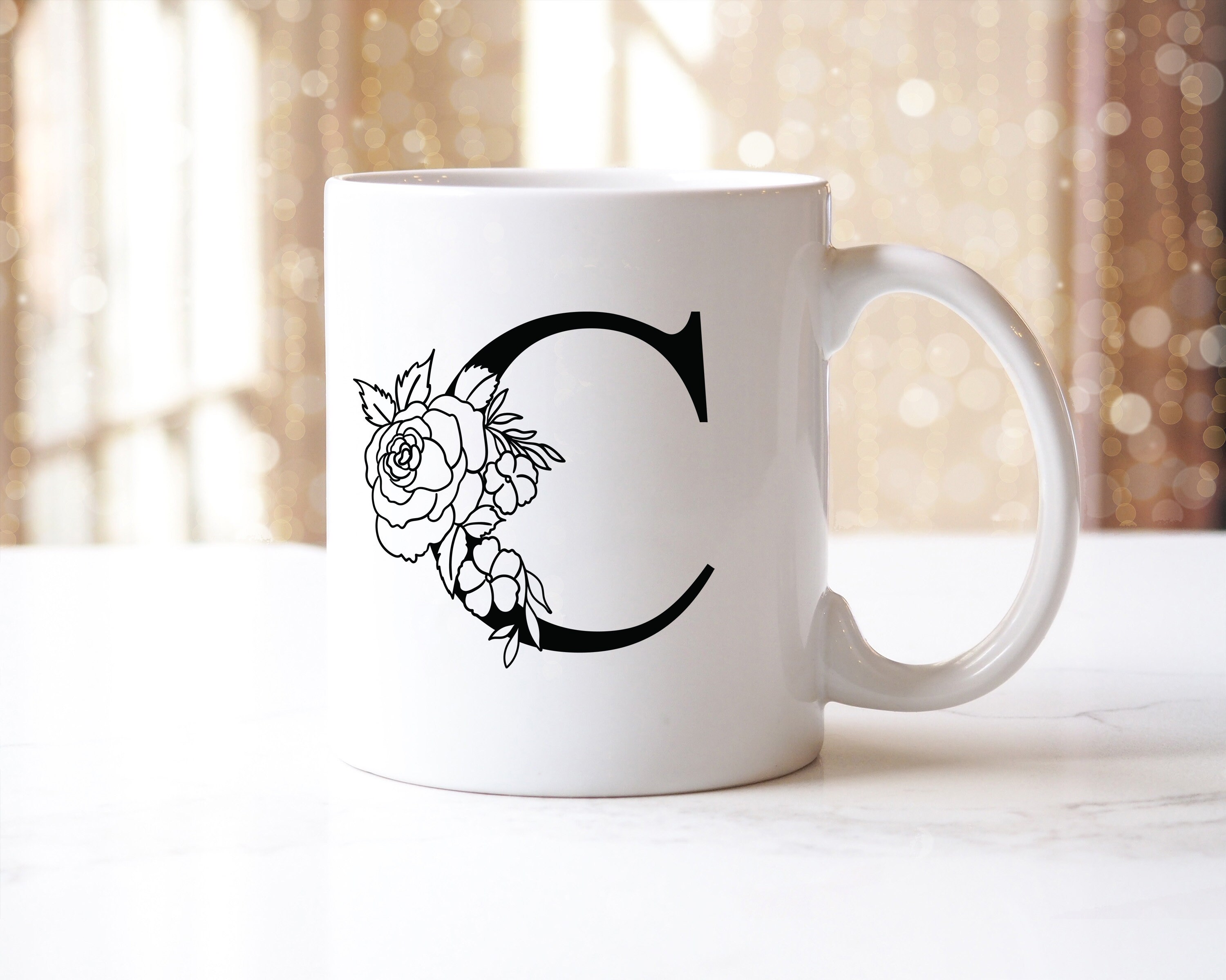 Floral Font svg Floral Letter C svg Floral Alphabet C svg - Etsy México