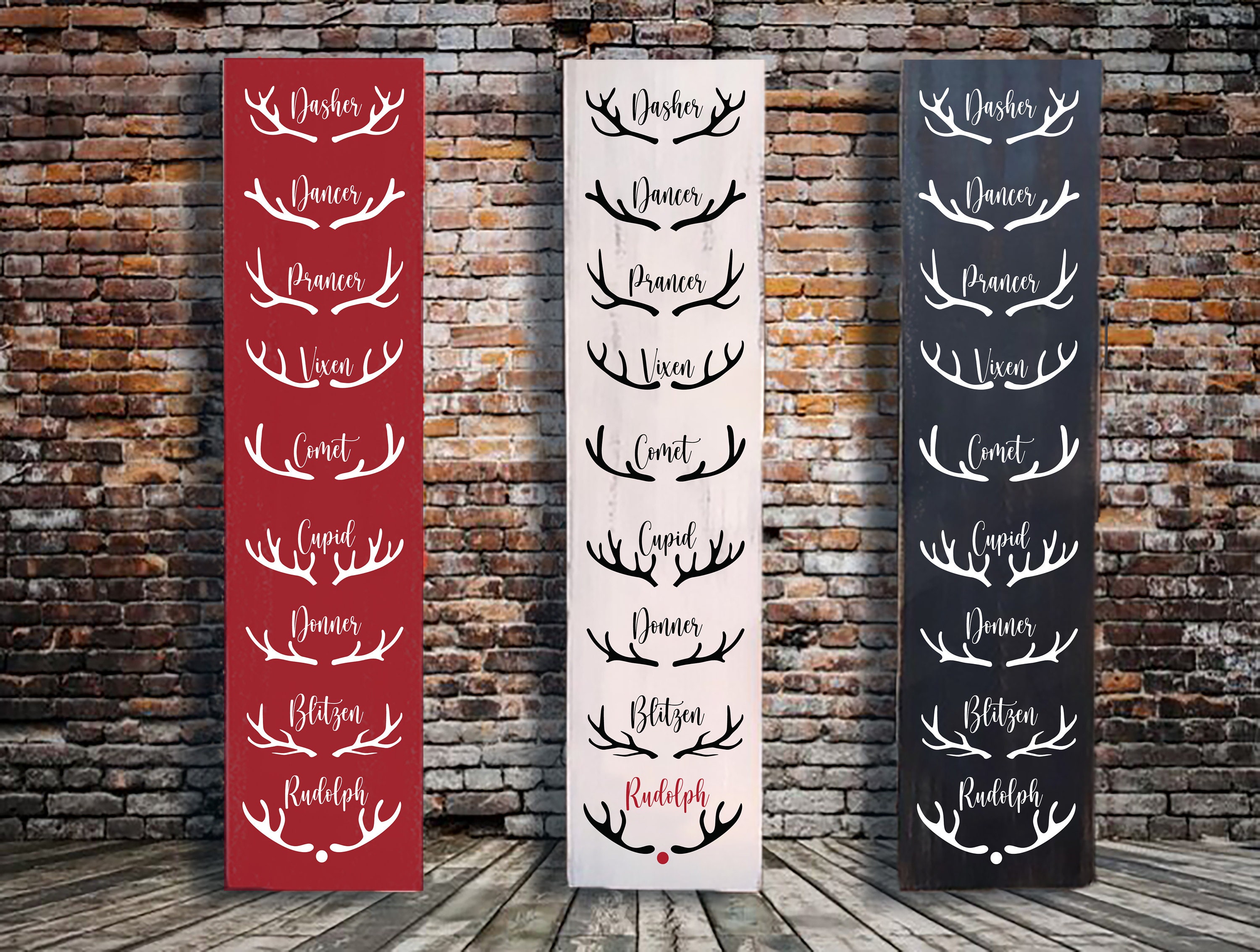 Reindeer Sign Svg Rudolf Christmas Porch Sign Svg Xmas | Etsy