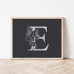 Flower Alphabet Svg, Floral Letter E Svg, Floral Alphabet E Svg ...