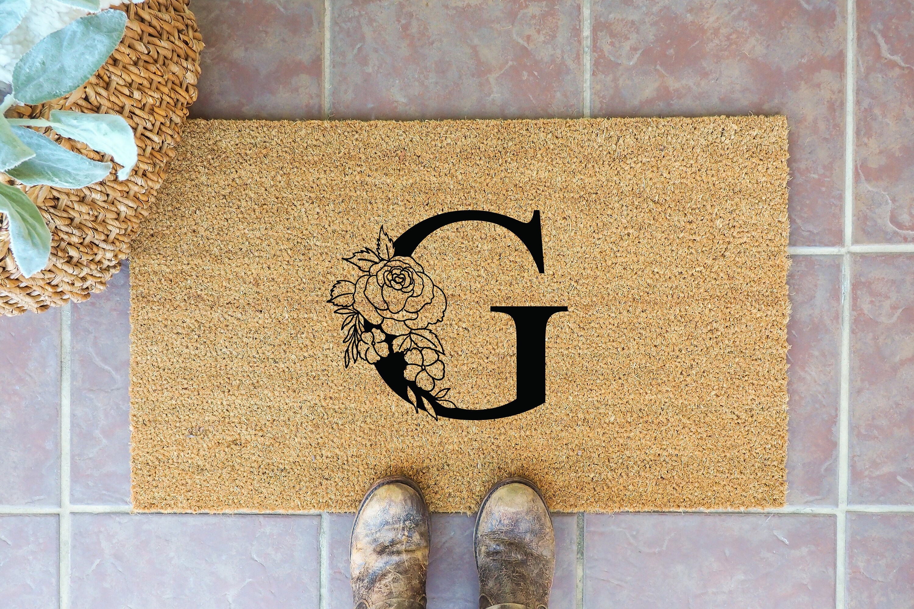 Botanical Font svg Floral Letter G svg Floral Alphabet G | Etsy