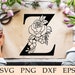 Botanical Letter Svg, Floral Letter Z Svg, Floral Alphabet Z Svg, Initial Z Svg, Botanical ...