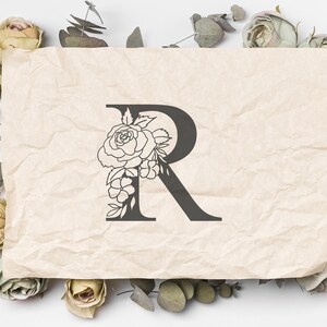 Floral Alphabet Svg, Floral Letter R Svg, Floral Alphabet R Svg ...
