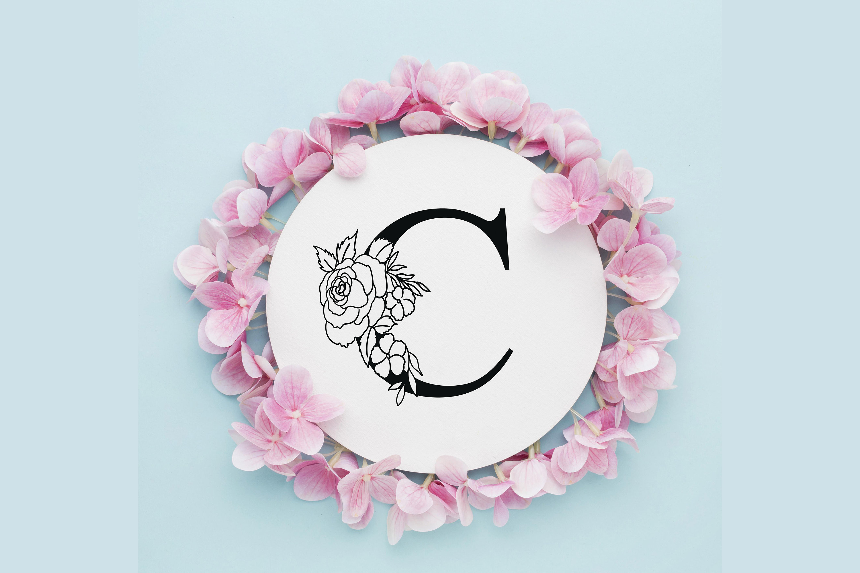 Floral Font svg Floral Letter C svg Floral Alphabet C svg - Etsy Nederland
