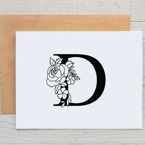 Botanical Alphabet Svg, Floral Letter D Svg, Floral Alphabet D Svg ...