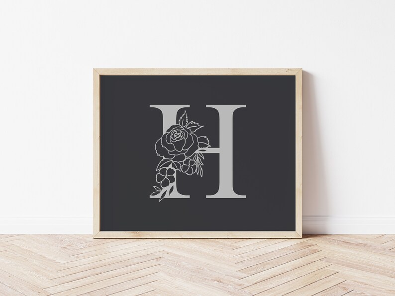Floral Font Svg Floral Letter H Svg Floral Alphabet H Svg | Etsy