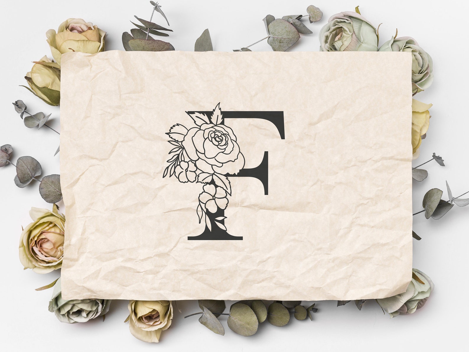 Floral Alphabet Svg Floral Letter F Svg Floral Alphabet F - Etsy