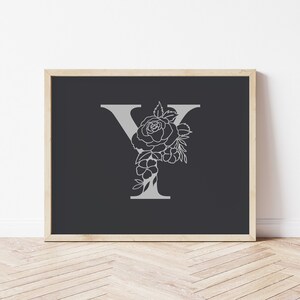 Botanical Alphabet Svg, Floral Letter Y Svg, Floral Alphabet Y Svg ...