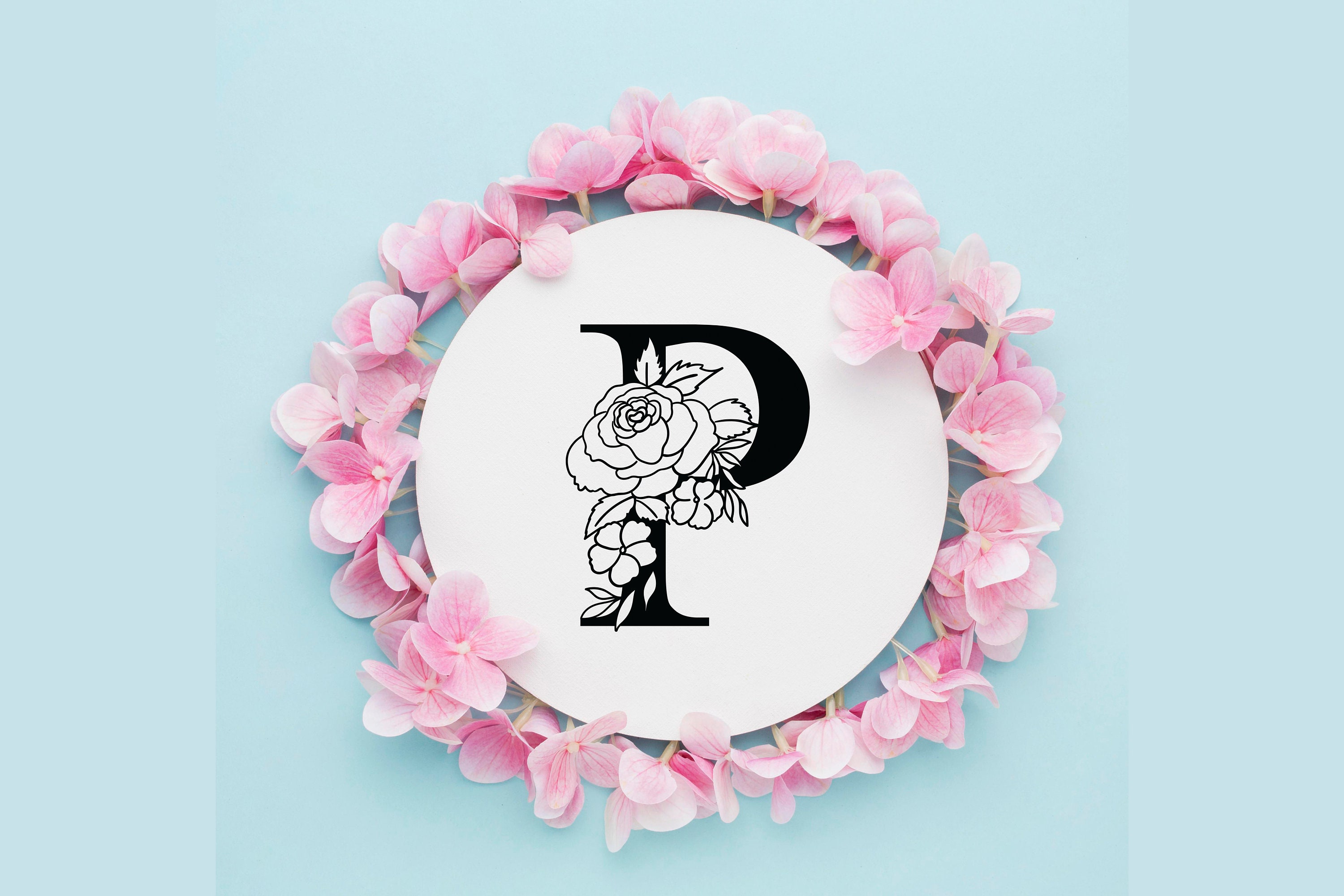 Botanical Font Svg Floral Letter P Svg Floral Alphabet P - Etsy Canada