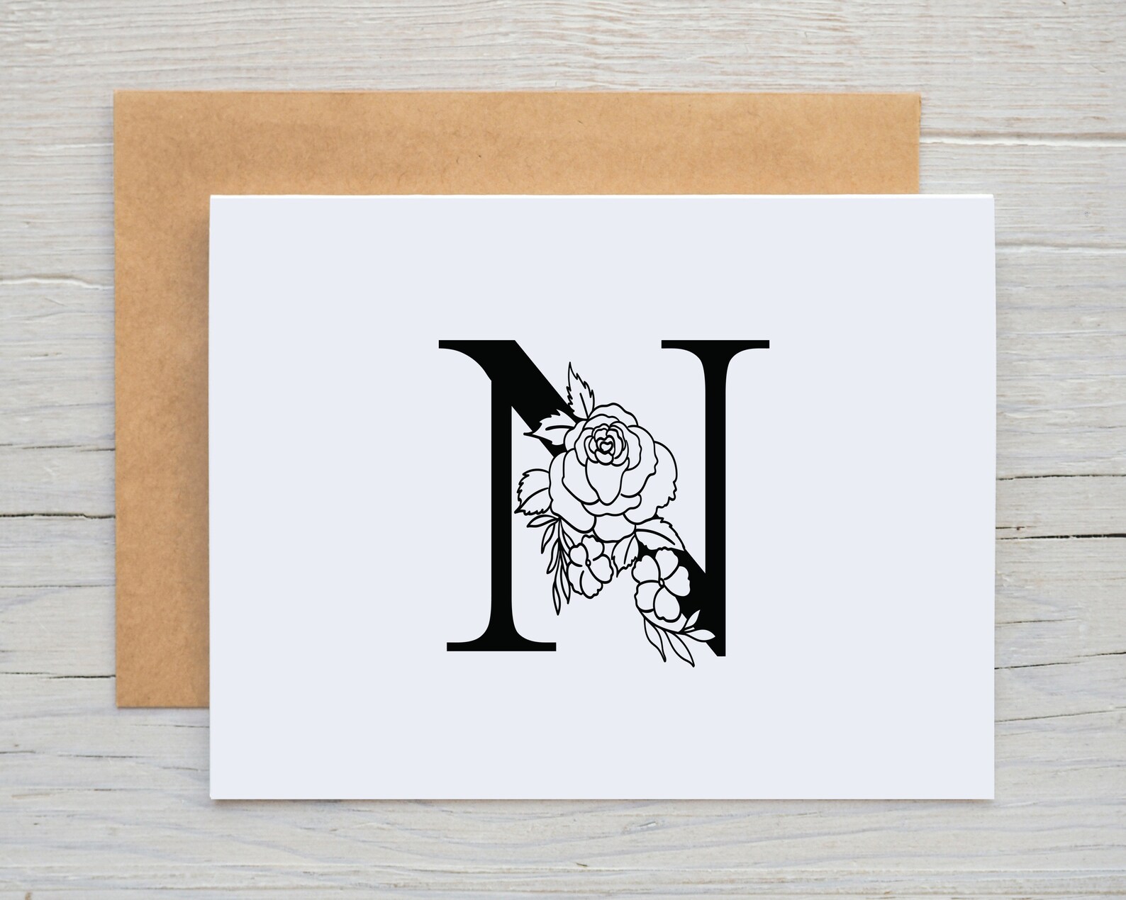 Botanical Alphabet Svg Floral Letter N Svg Floral Alphabet N - Etsy
