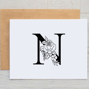Botanical Alphabet Svg, Floral Letter N Svg, Floral Alphabet N Svg ...