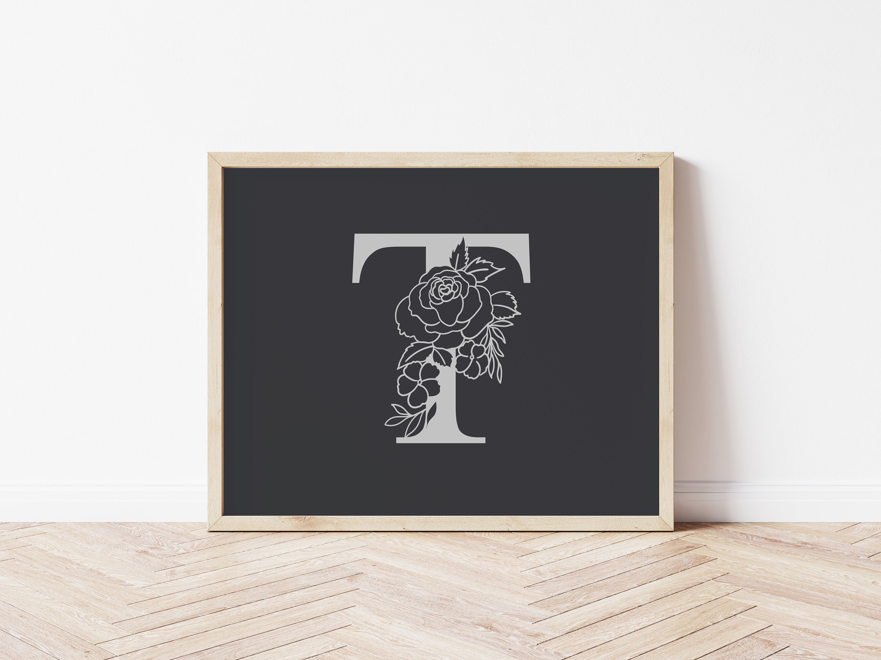 Botanical Letter Svg Floral Letter T Svg Floral Alphabet T - Etsy Israel