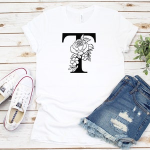 Botanical Letter Svg, Floral Letter T Svg, Floral Alphabet T Svg ...