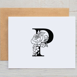 Botanical Font Svg, Floral Letter P Svg, Floral Alphabet P Svg, Initial ...