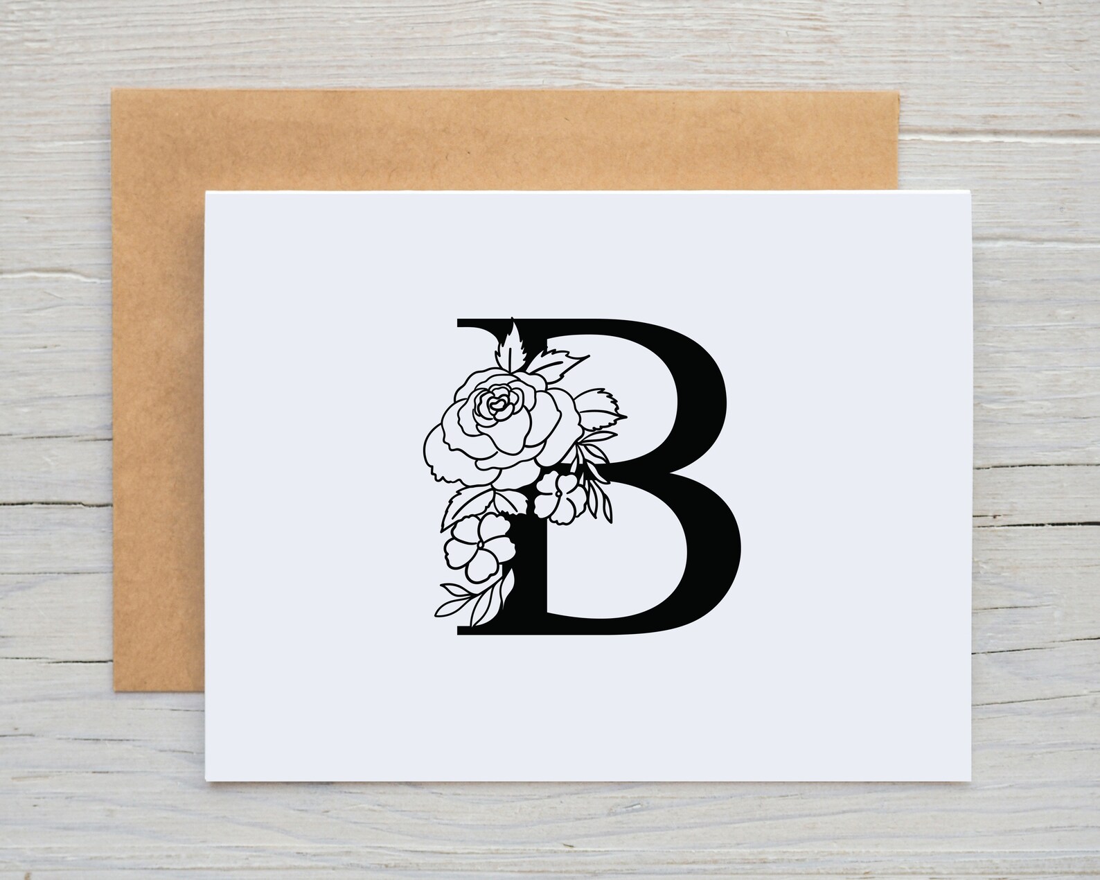 Floral Letter B Svg Floral Alphabet B Svg Initial B Svg | Etsy