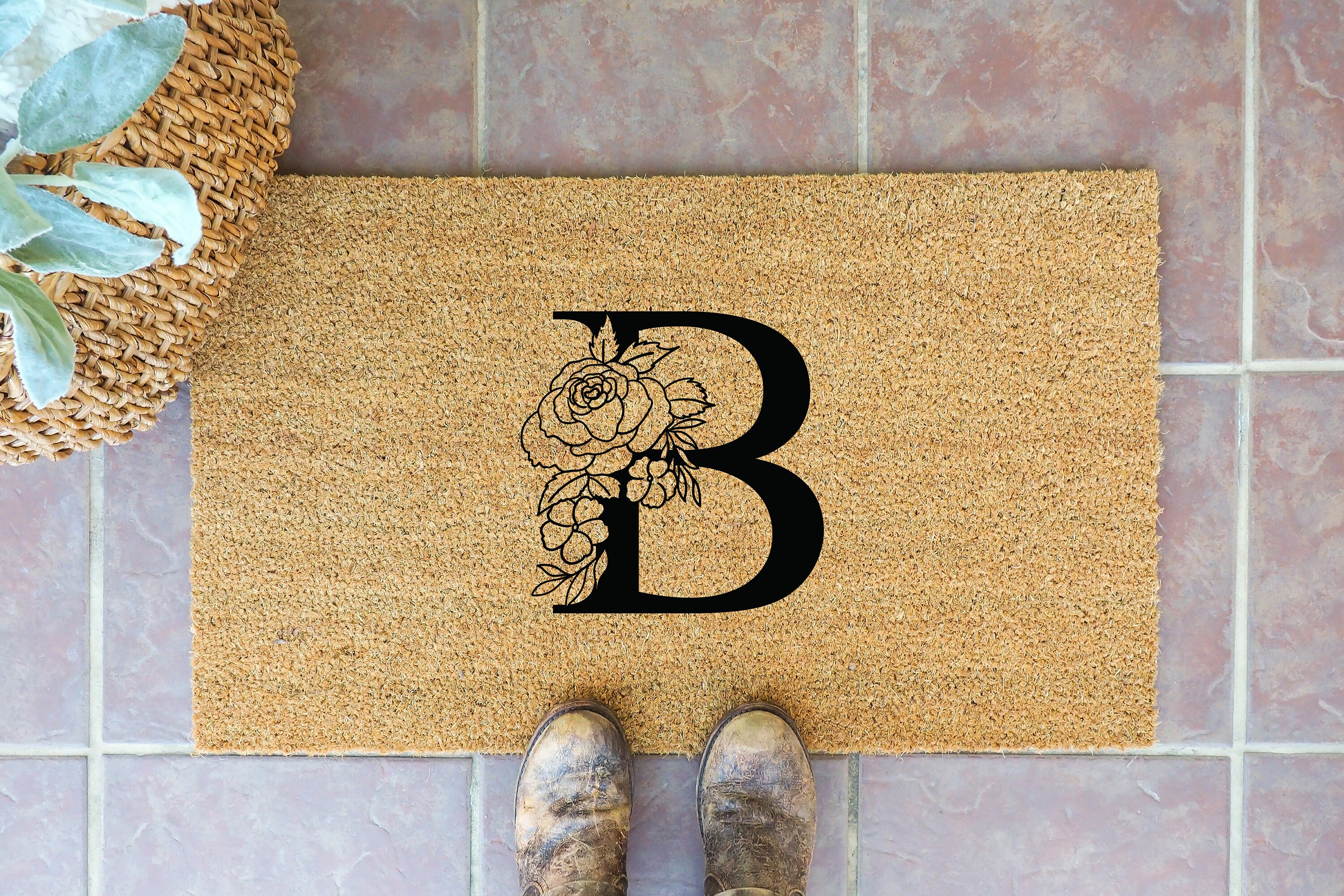 Floral Letter B svg Floral Alphabet B svg Initial B svg | Etsy