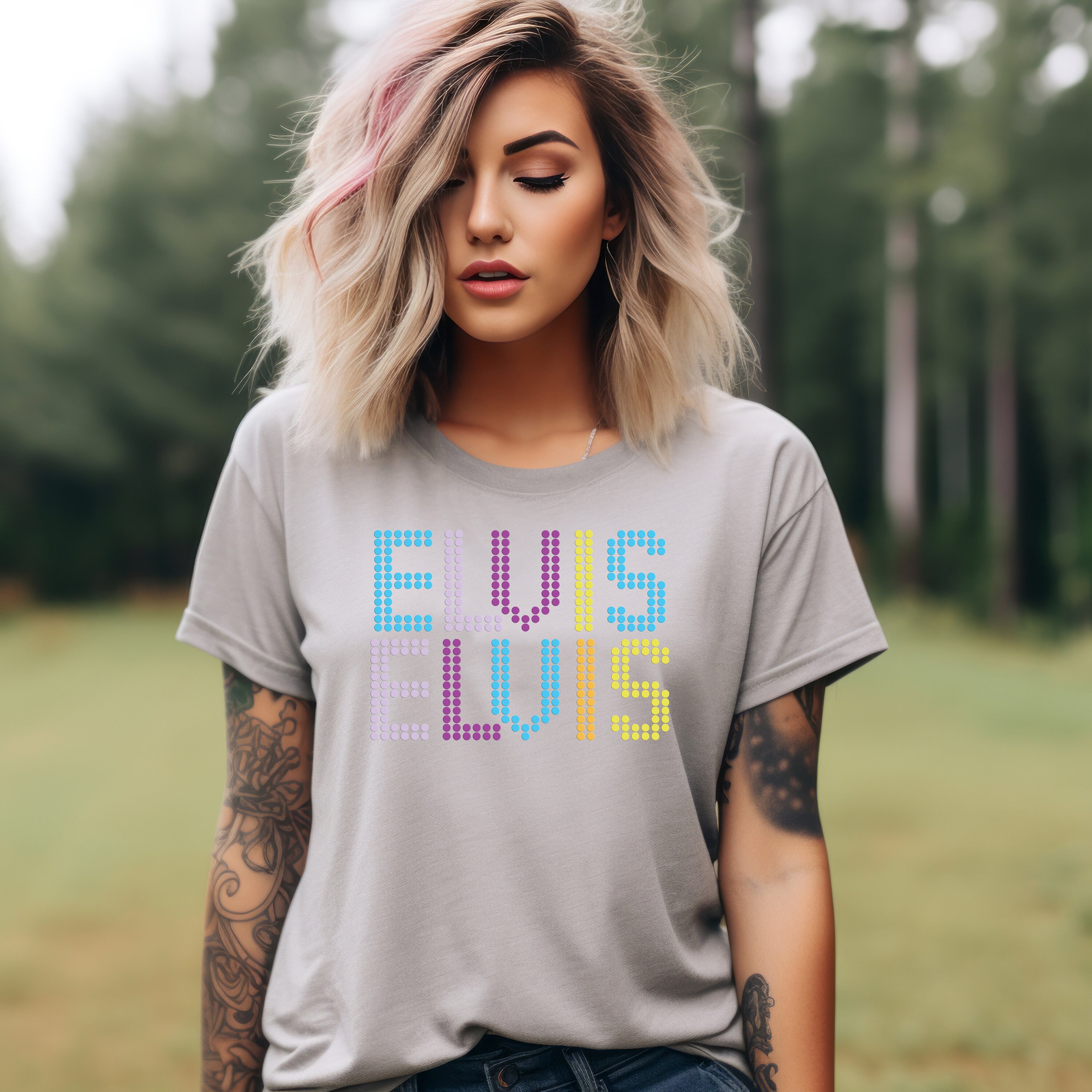 Elvis Font Svg, Elvis Presley Font Svg, Elvis Lights Font, 1970 Las ...