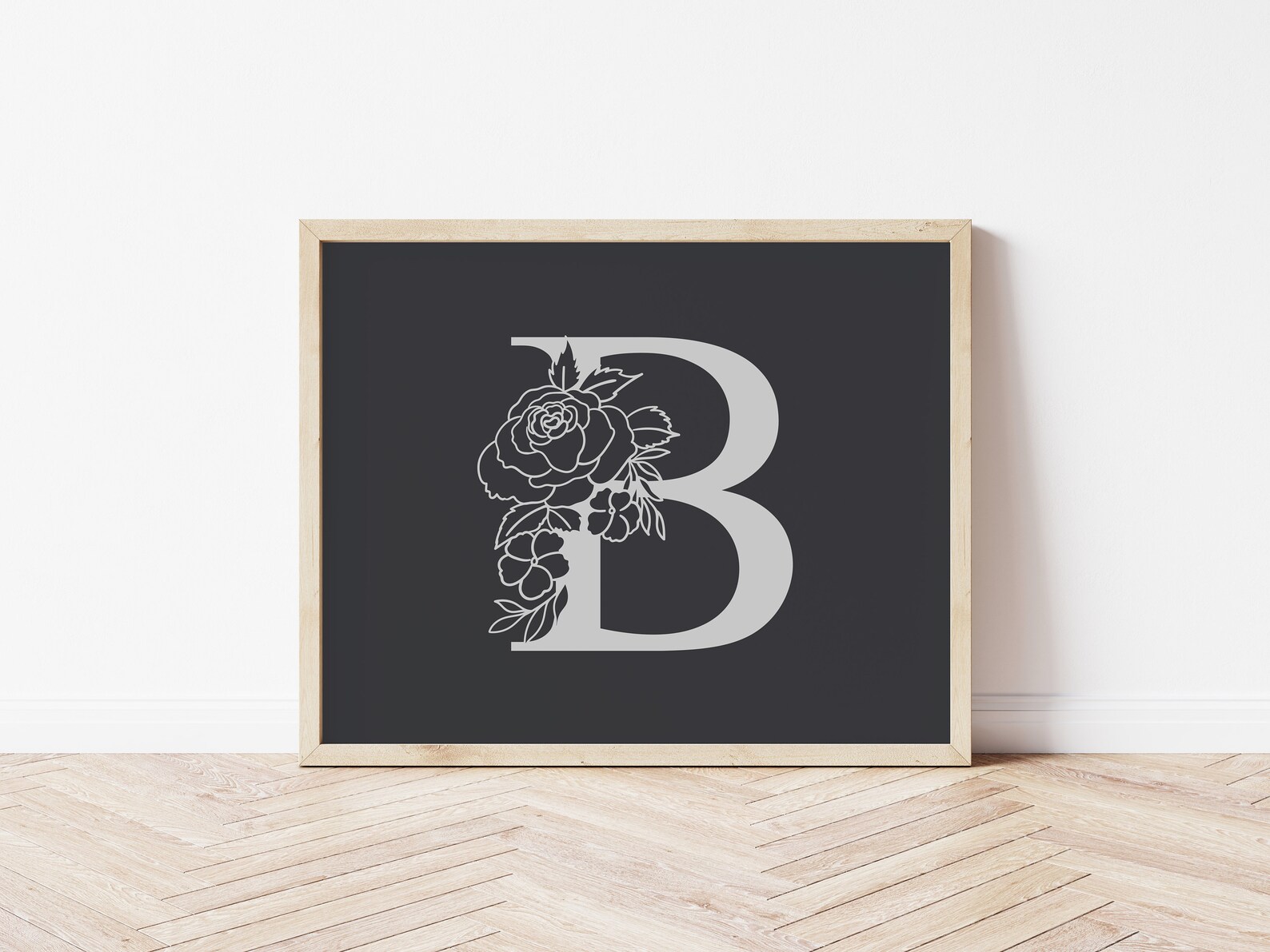 Floral Letter B Svg Floral Alphabet B Svg Initial B Svg | Etsy