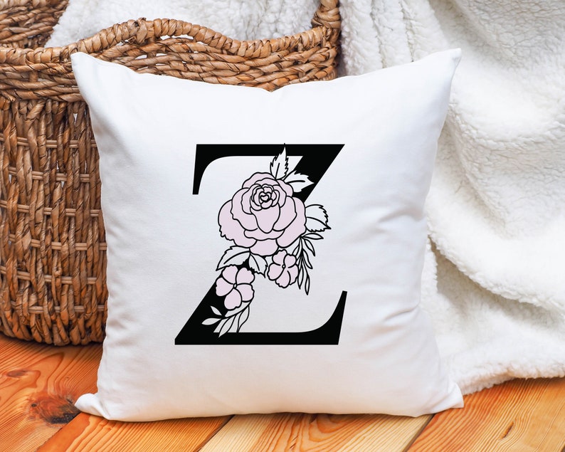 Botanical Letter Svg Floral Letter Z Svg Floral Alphabet Z - Etsy