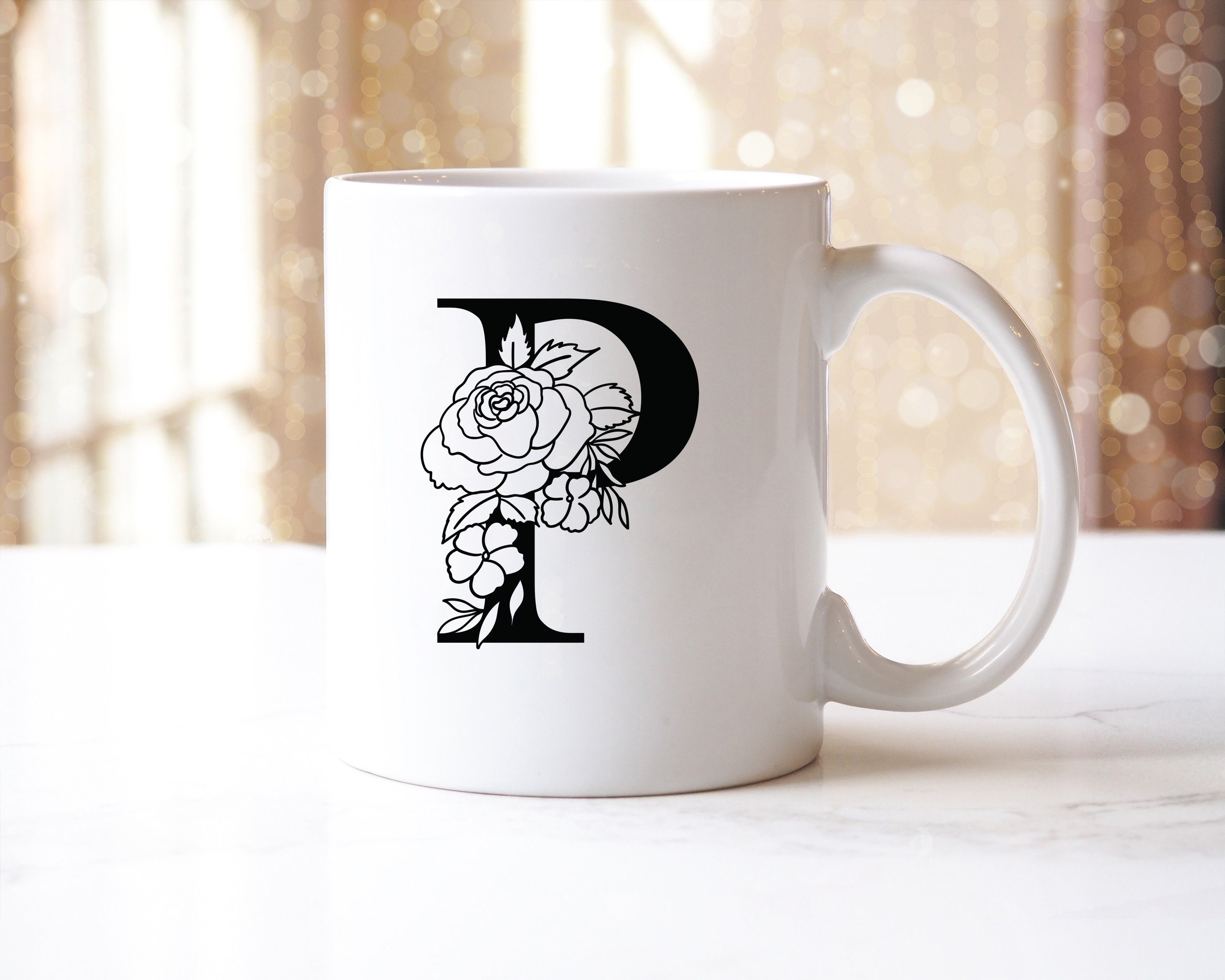 Botanical Font Svg Floral Letter P Svg Floral Alphabet P - Etsy Canada