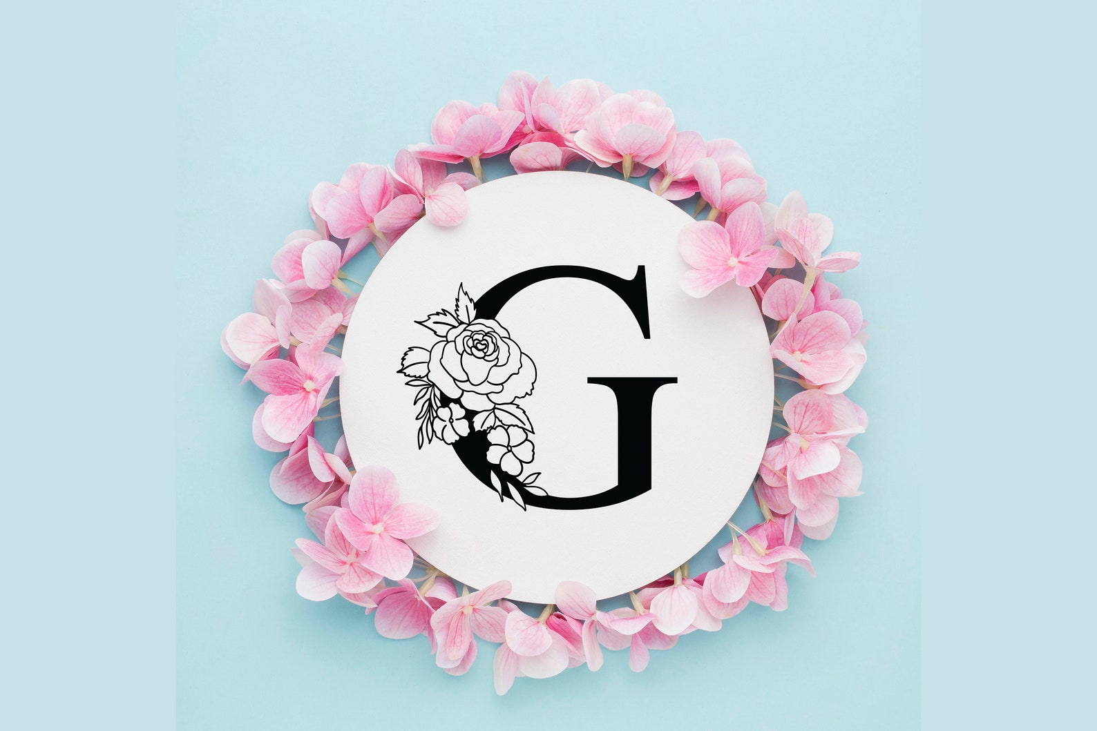 Botanical Font Svg Floral Letter G Svg Floral Alphabet G | Etsy Canada
