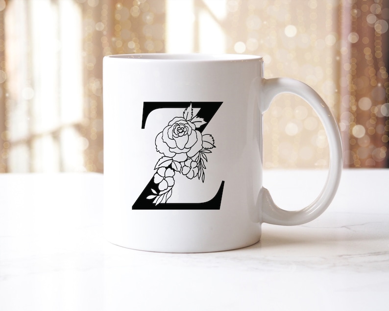 Botanical Letter Svg Floral Letter Z Svg Floral Alphabet Z - Etsy