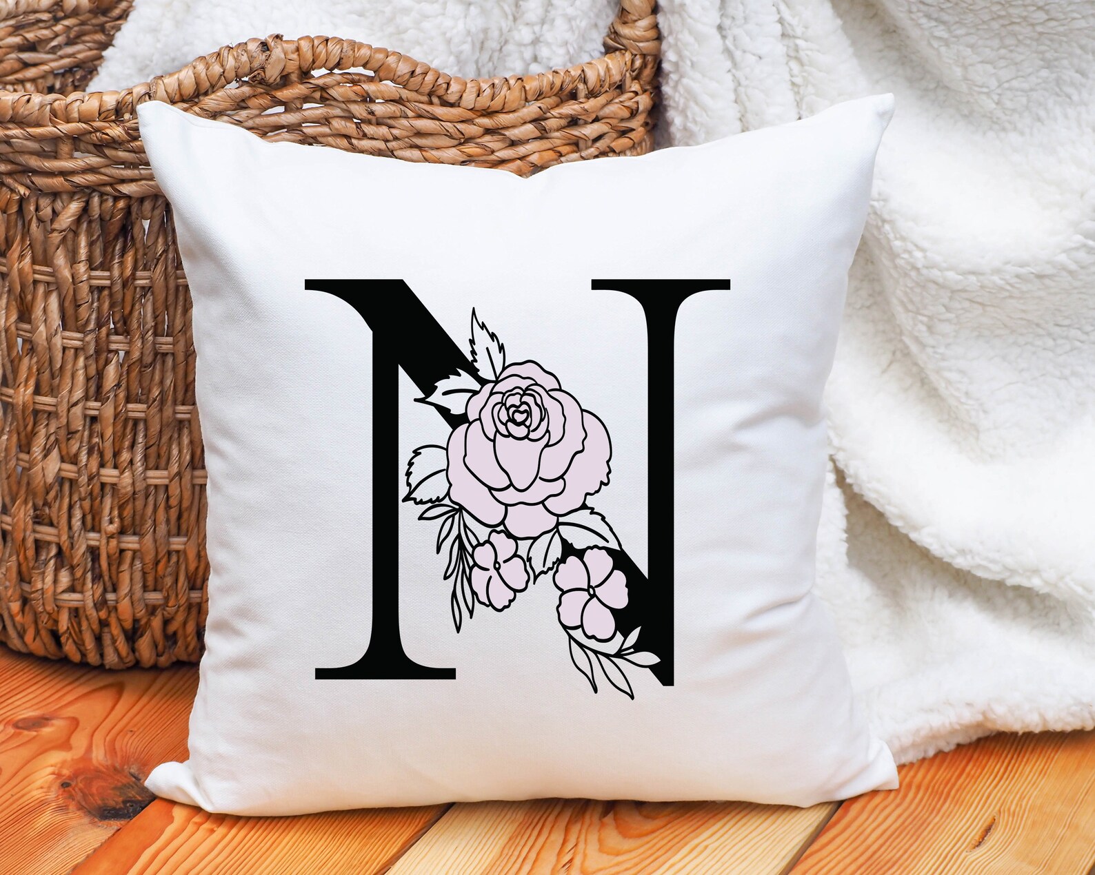 Botanical Alphabet Svg Floral Letter N Svg Floral Alphabet N - Etsy